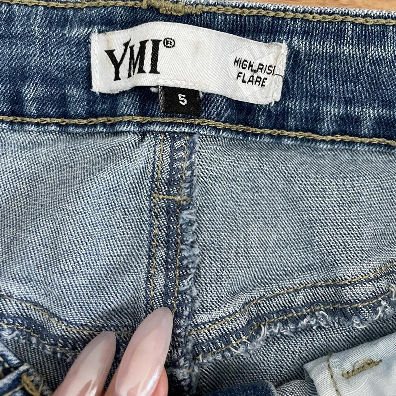 ymi high rise flare jeans💟 labeled size 5. giving... - Depop