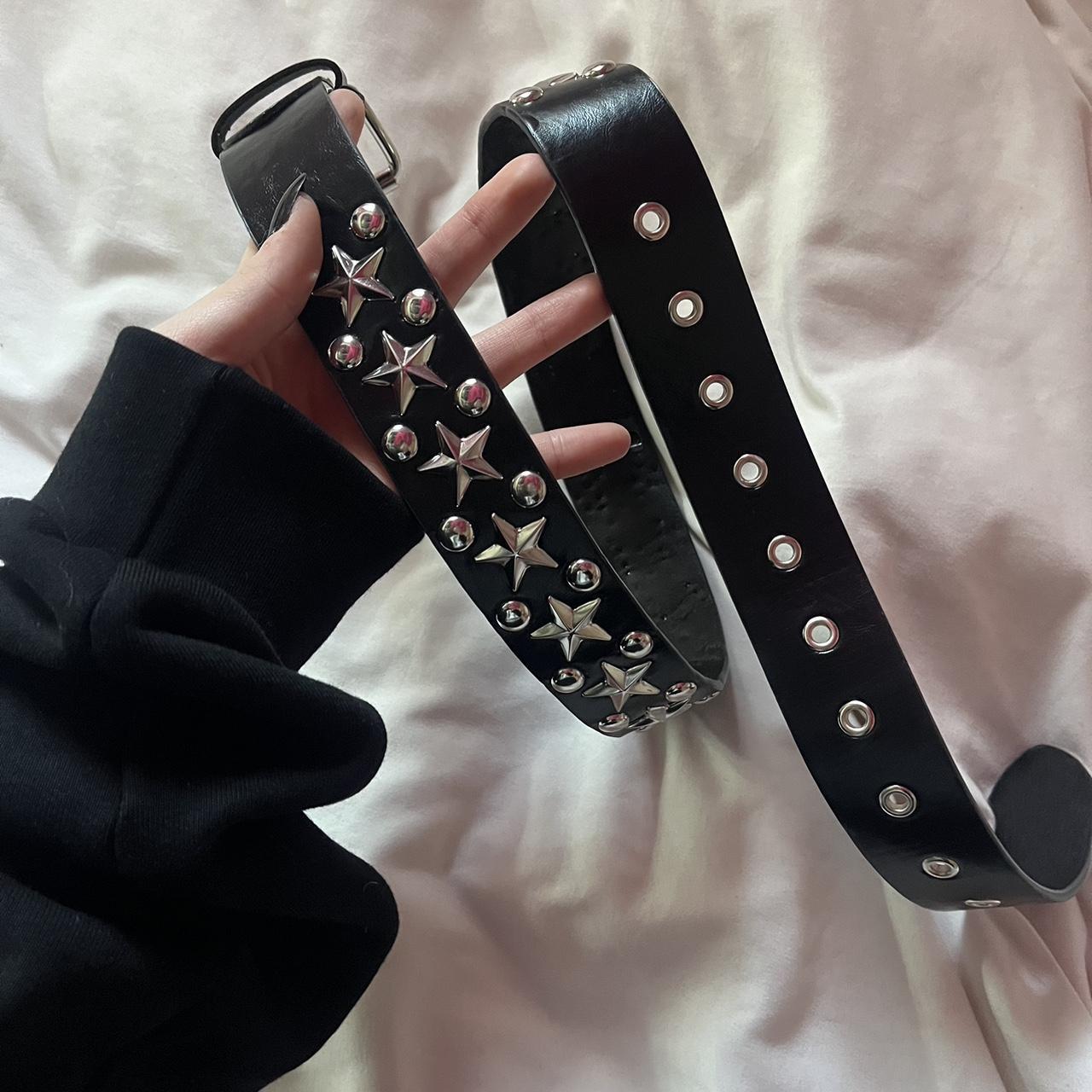 Star studded black belt • • • #grunge #emo #stars... - Depop