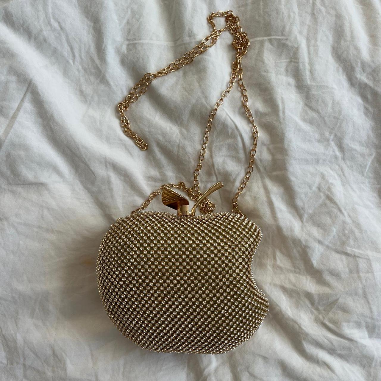 gold studded apple purse 🥂 never worn 🥂 can fit all... | Depop