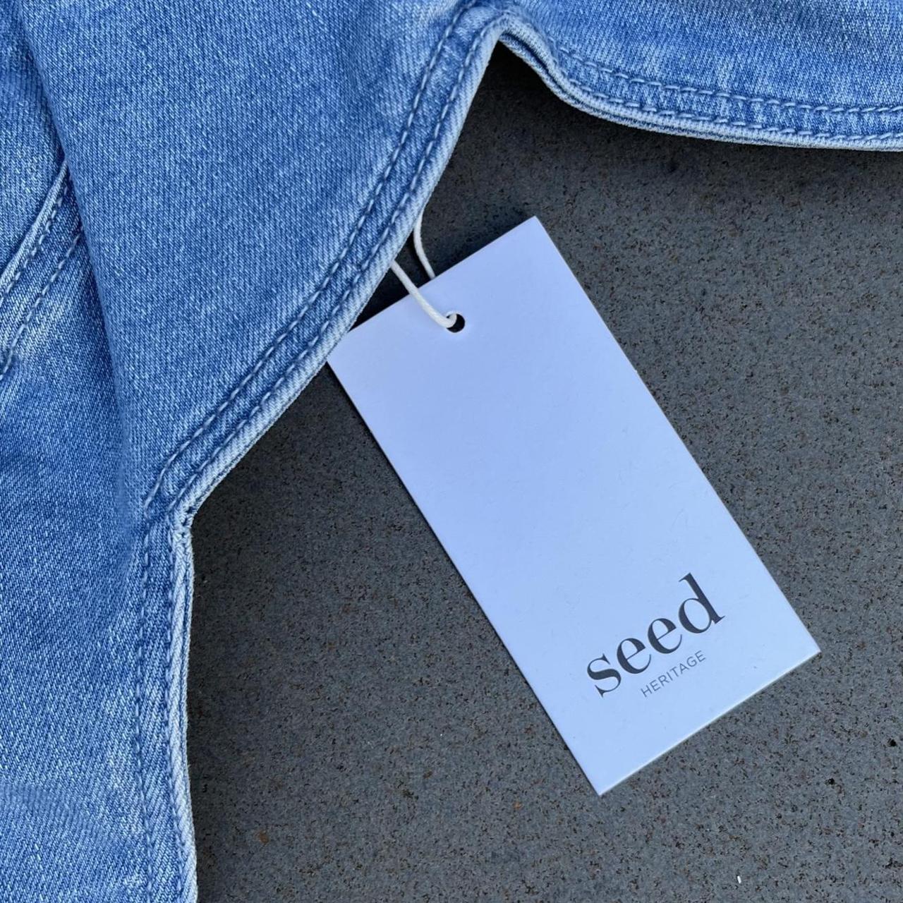 new seed denim midi dress size 8 10 postage all... - Depop