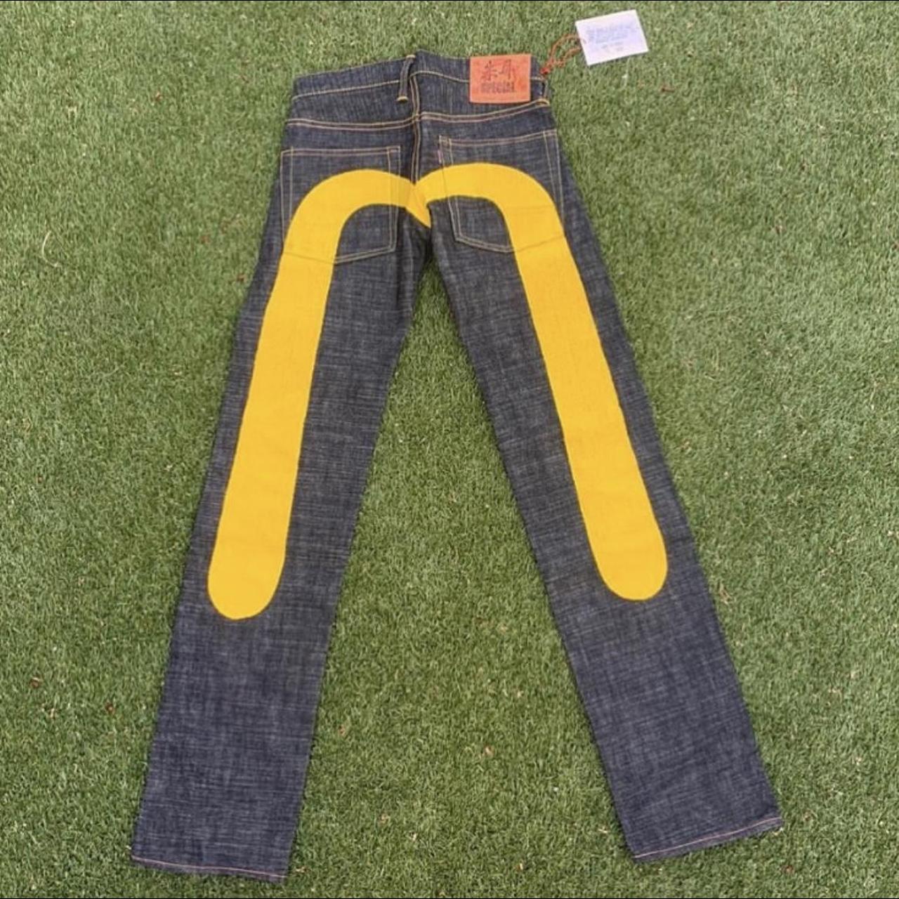 Evisu Yellow Daicock Size 25 Best fits 0-00... - Depop