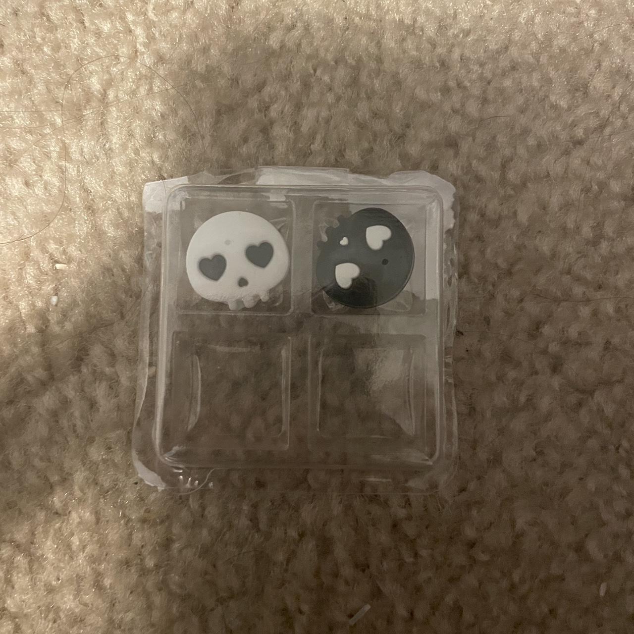 Nintendo Switch Button Covers. Imaged as a skull.... - Depop