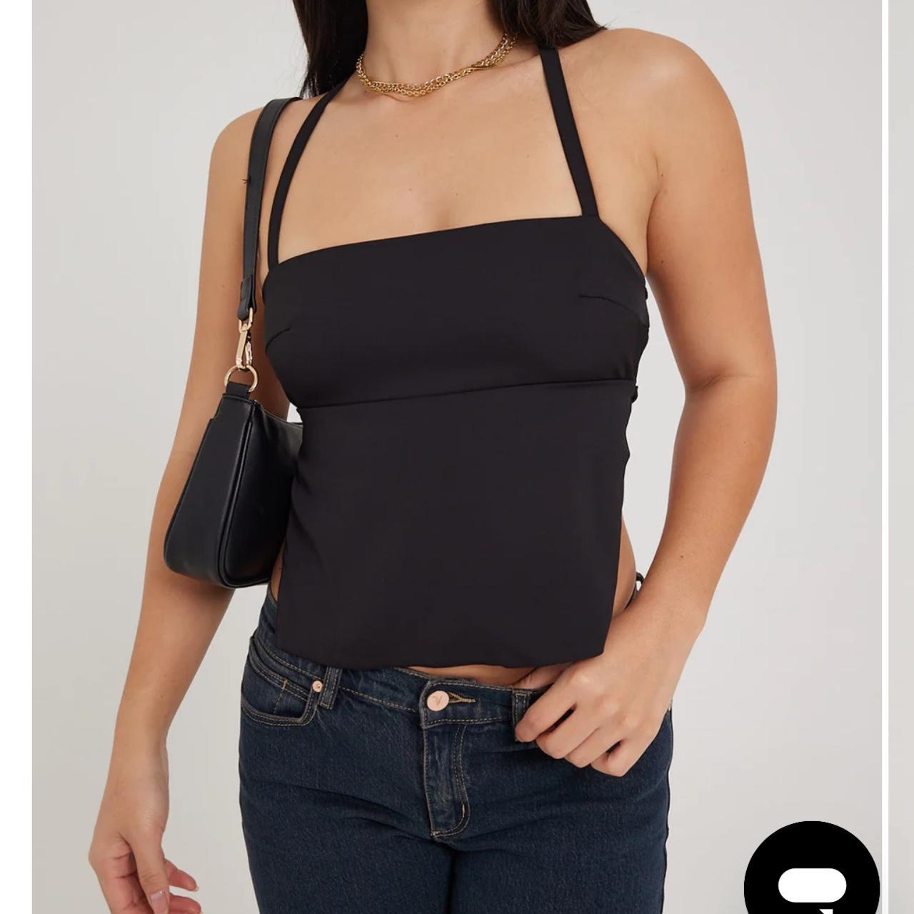 Perfect stranger tie up top Size 6 Worn once... - Depop