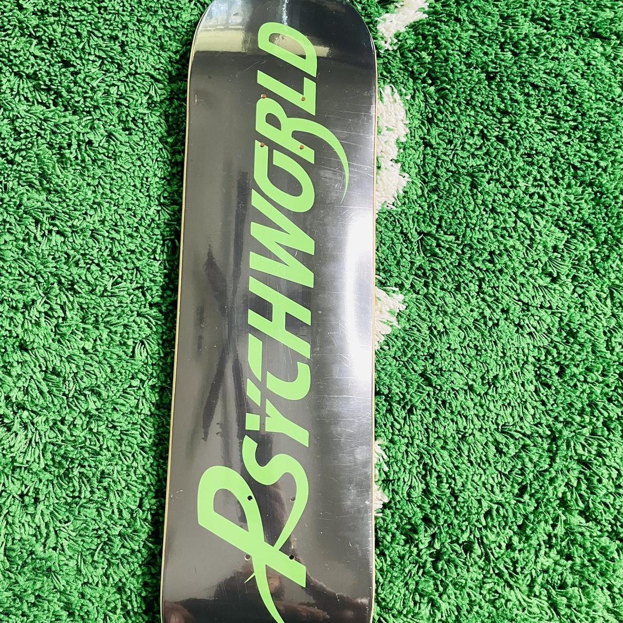 Psychworld Motion Logo Black Neon Green Skateboard... | Depop