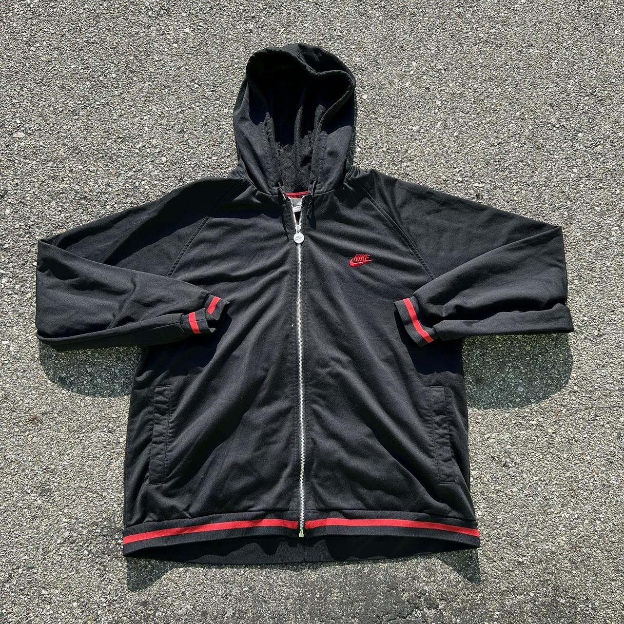 Y2K NIKE basketball zip up hoodie Grey tag Size... - Depop