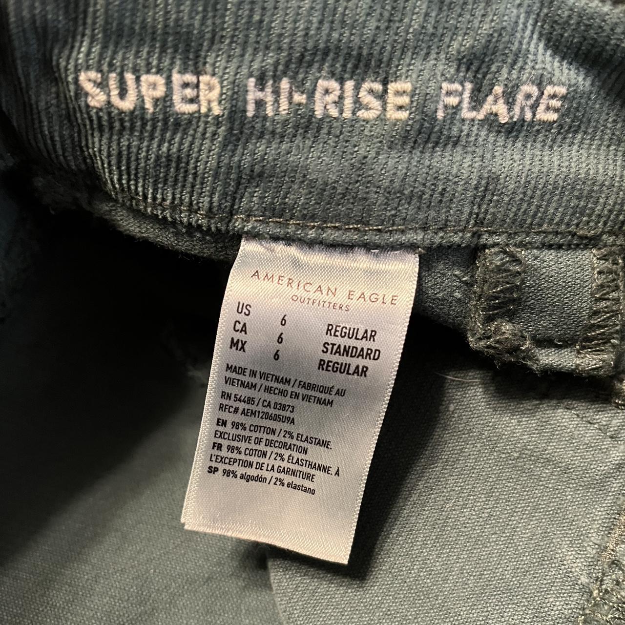 Dark green high waisted flare corduroy pants from... - Depop