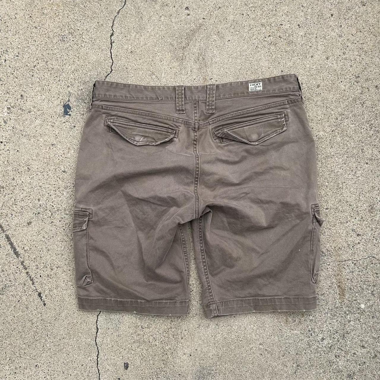 Brown cargo shorts -brown cargo shorts size... - Depop