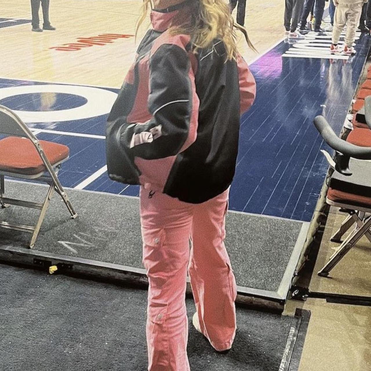 PINK AND BLACK MOSSI AUTHENTIC OVERSIZED RACING MOTO... - Depop