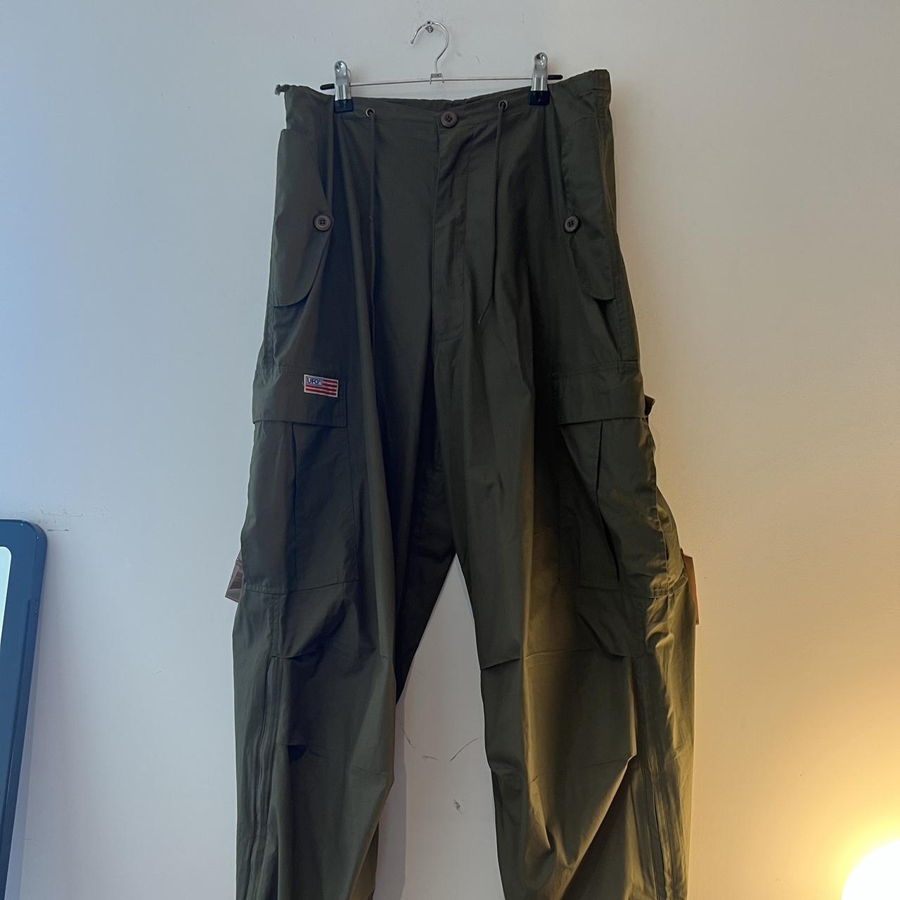 Iconic UFO Parachute Pants as seen on Hailey Bieber.... - Depop