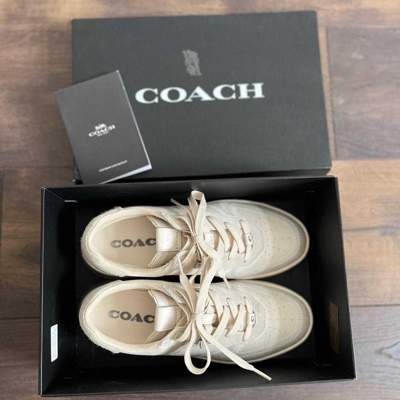 Coach Trainers UK Size 6 Beige/cream colour RRP... - Depop