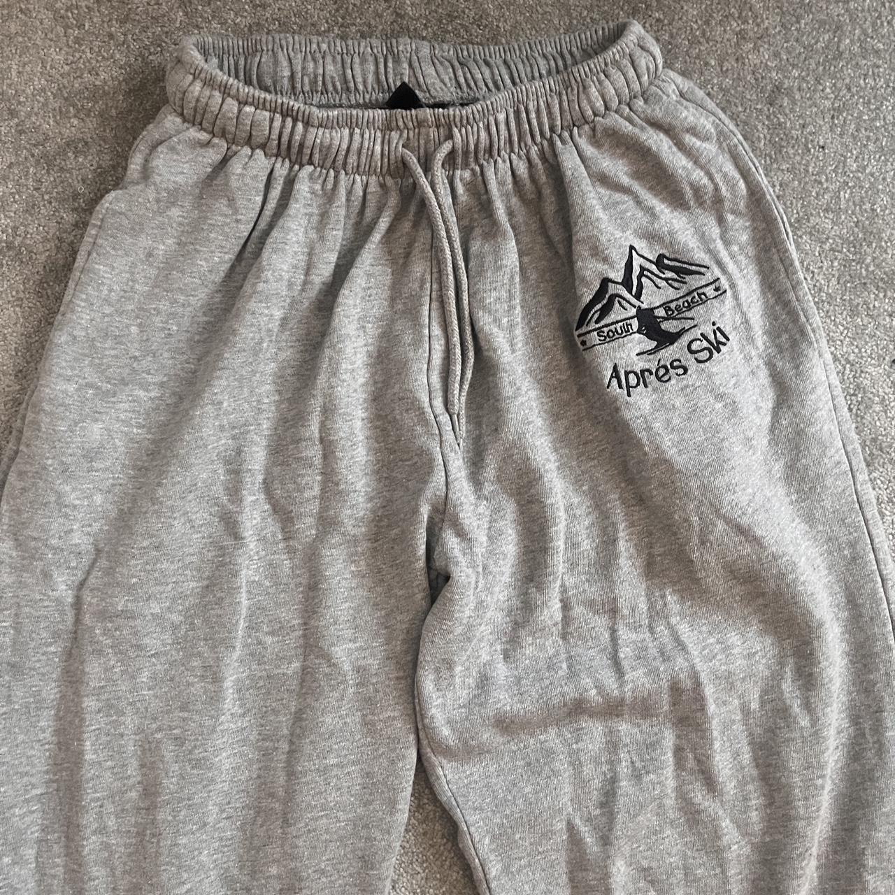 grey après ski grey trackies, size uk 8 but would... - Depop