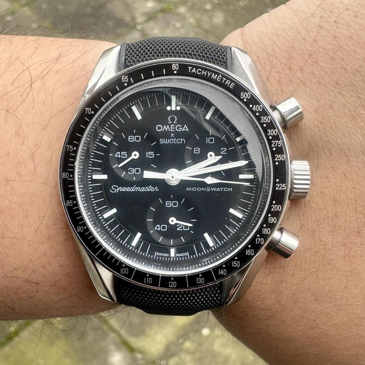 Omega MoonSwatch Mod in a 40mm metal case which... - Depop