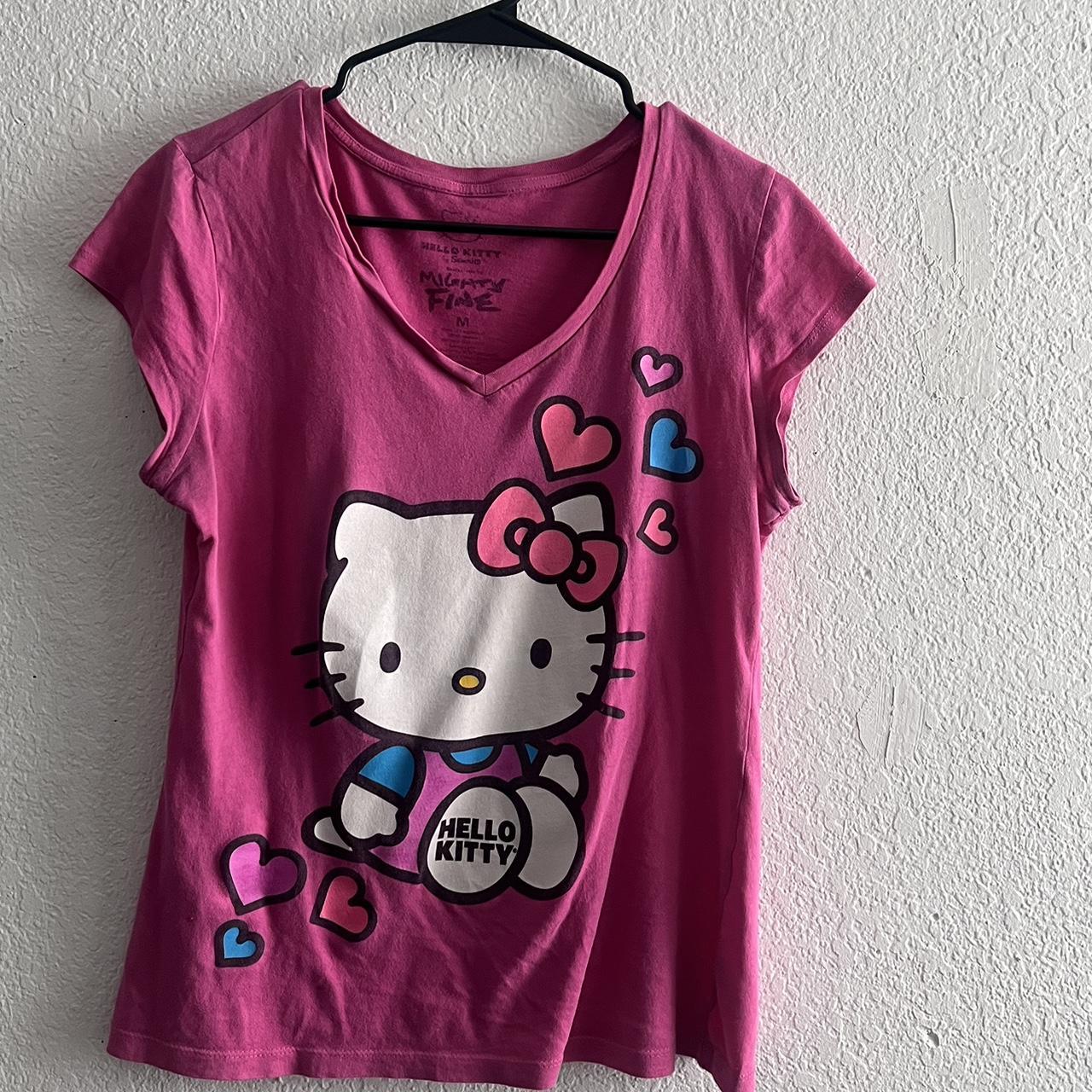 Pink Hello kitty Mighty fine tee size m but more... | Depop