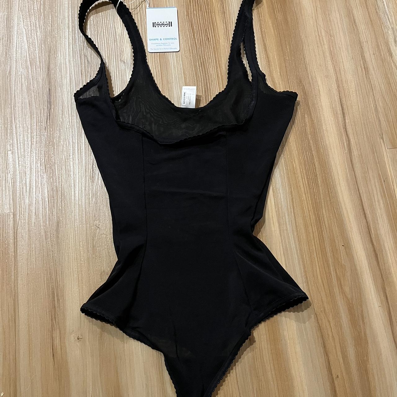 Wolford Shape and Control thong mesh bodysuit... - Depop