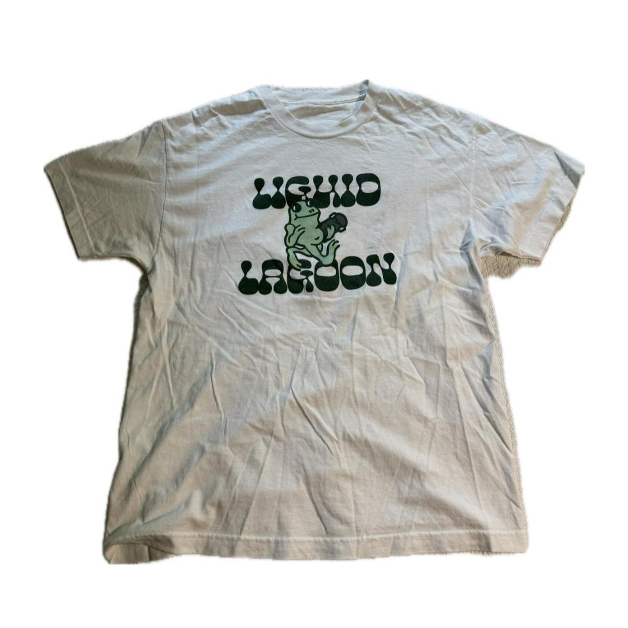 Liquid Lagoon White Tee Large - Depop