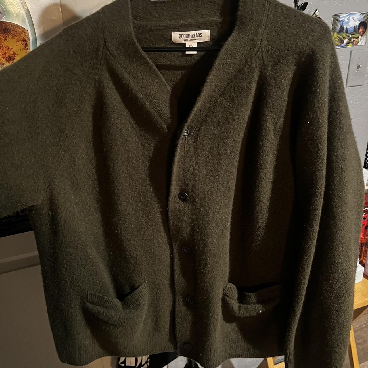 perfect olive green cardigan - Depop