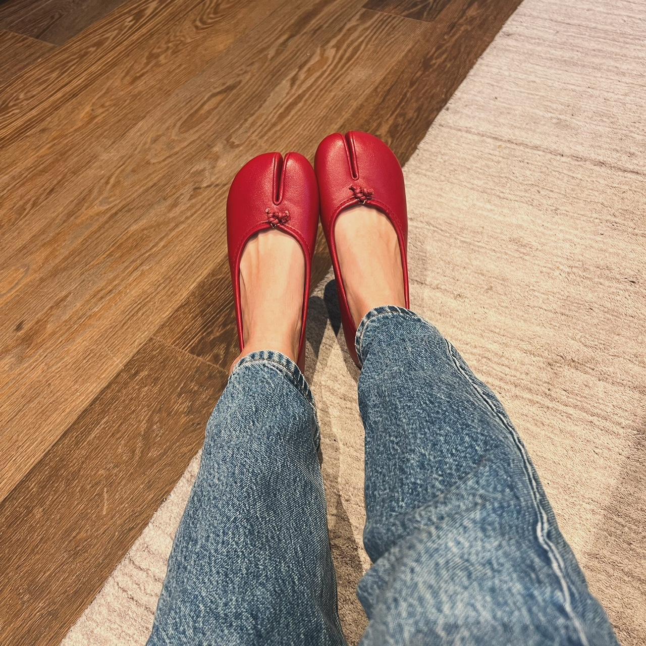 Japanese style split toe tabi ballet flats, Inspired... - Depop