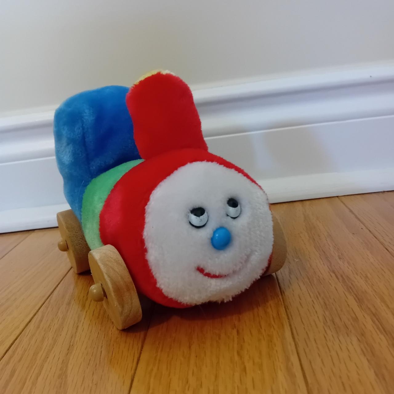 Vintage 80s Eden Toys 8" Plush Train W/ Moving... - Depop