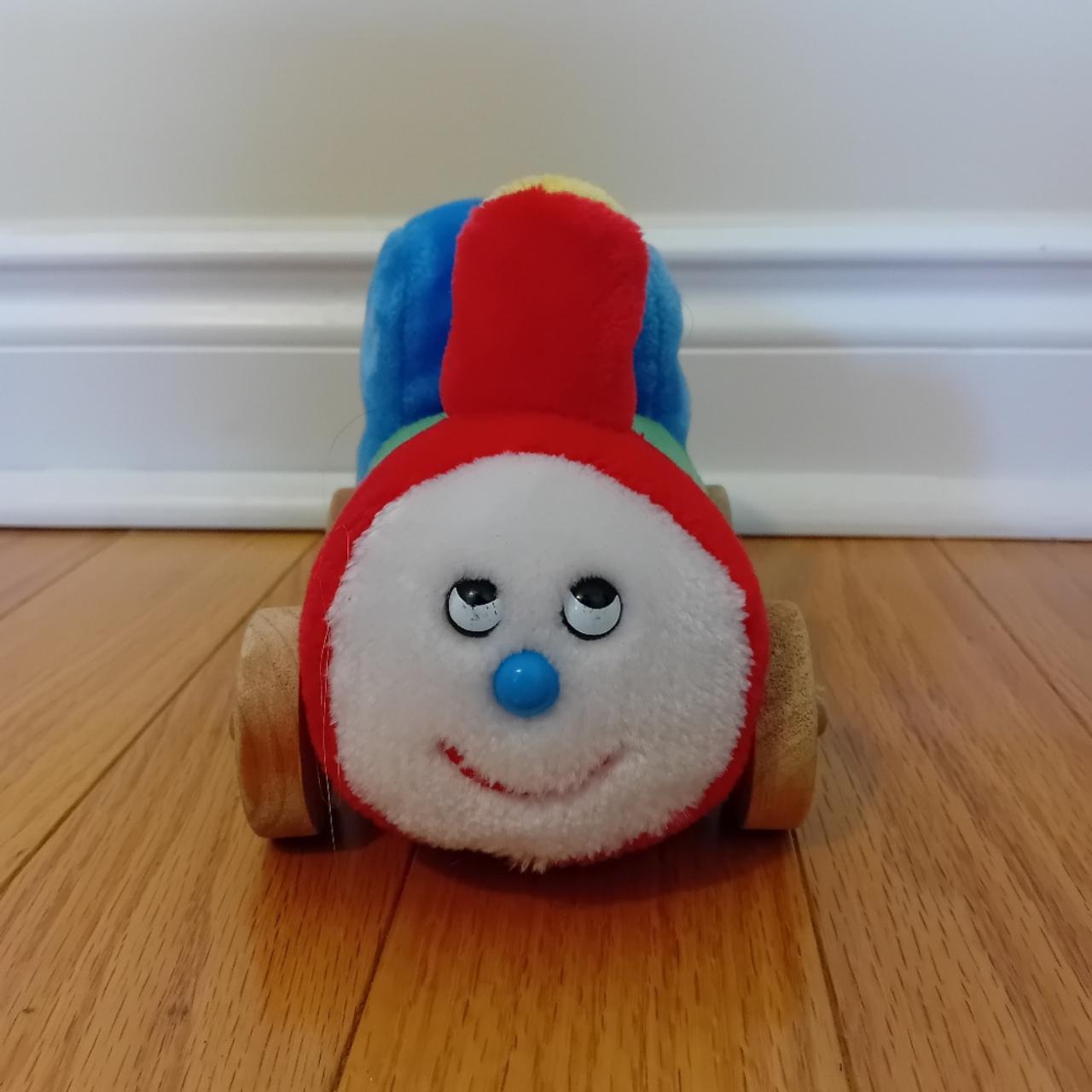 Vintage 80s Eden Toys 8" Plush Train W/ Moving... - Depop