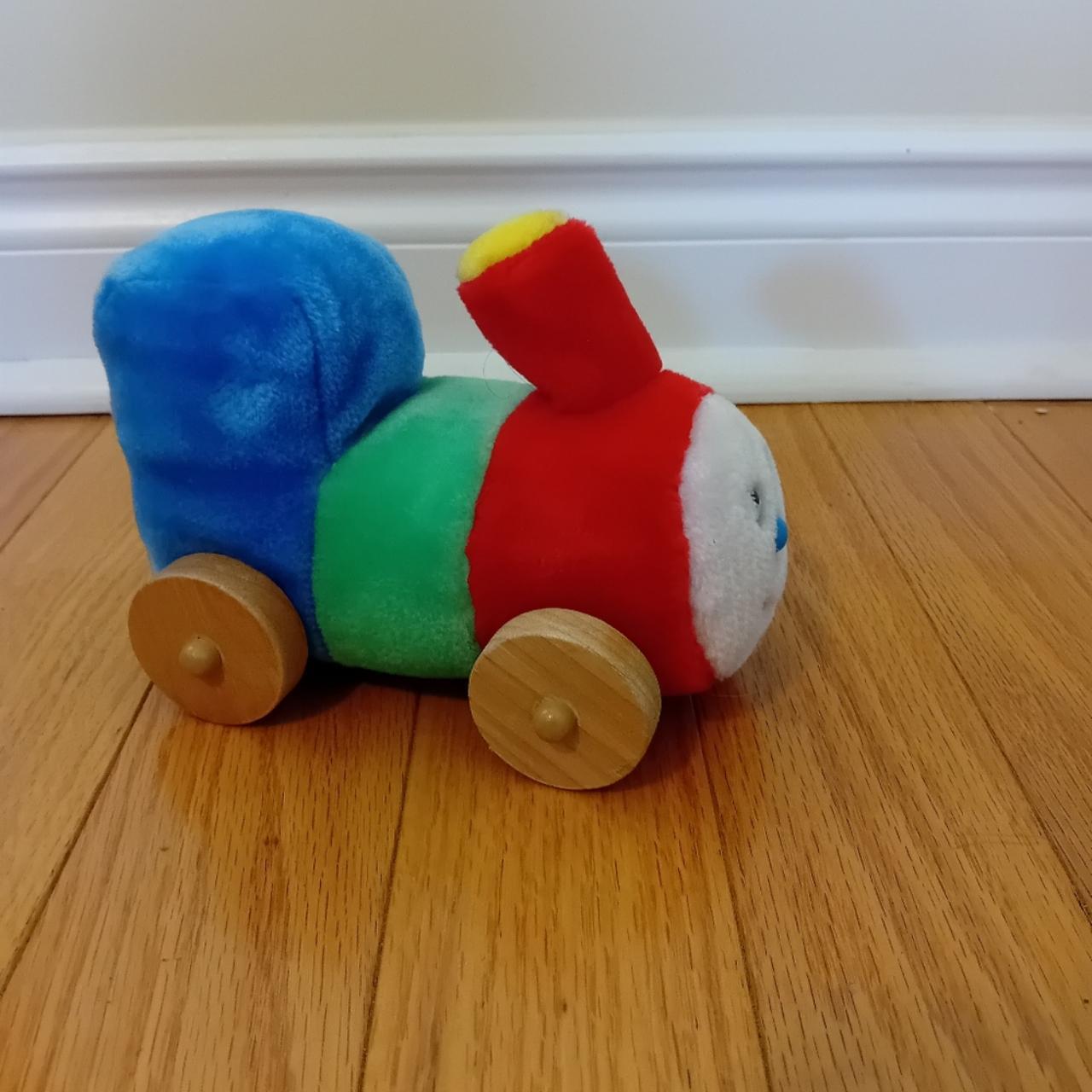 Vintage 80s Eden Toys 8" Plush Train W/ Moving... - Depop
