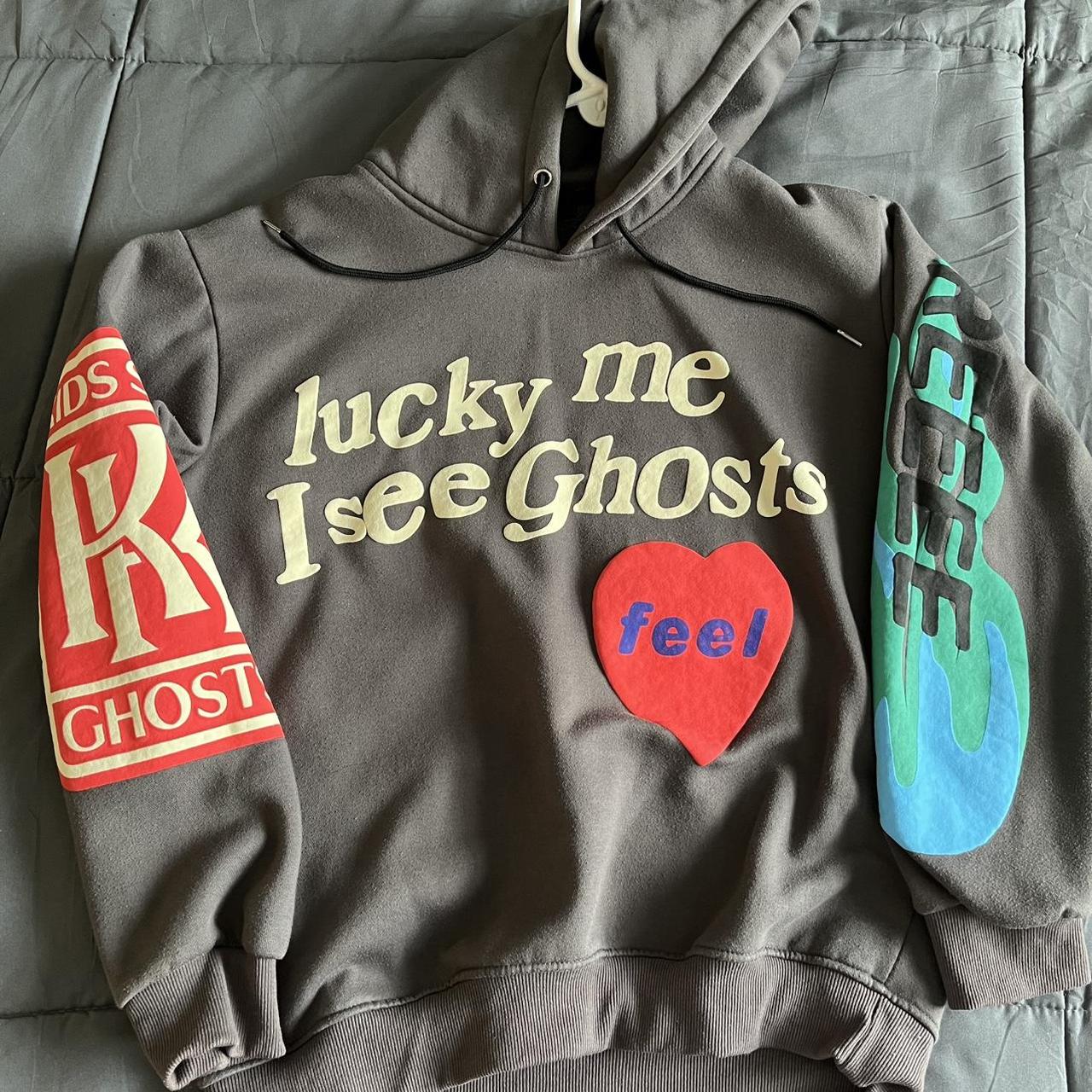 Kanye West’s Lucky me I see ghosts hoodie Size:... - Depop
