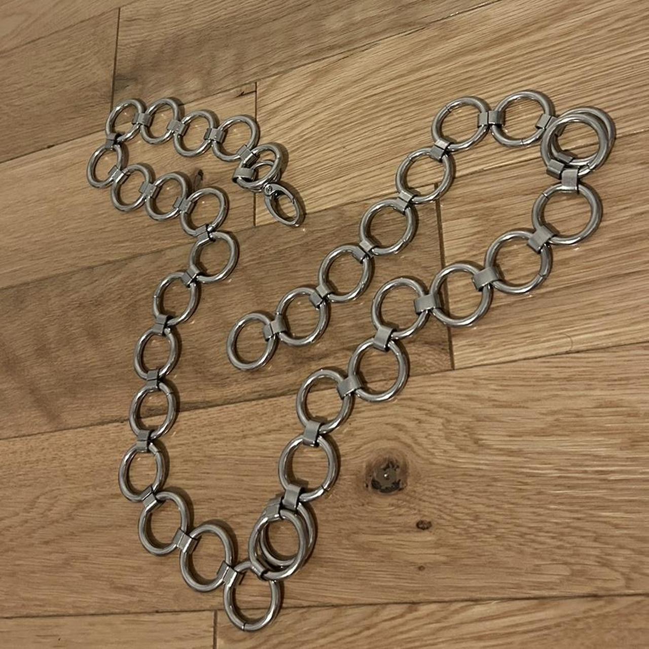 silver hoop belt - Depop