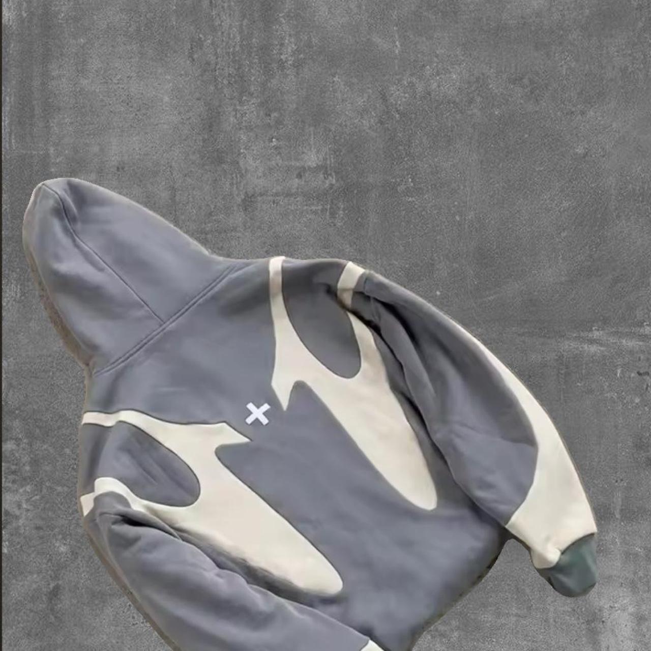 Y2K Devil Pattern Zip-Up Hoodie – Harajuku... | Depop