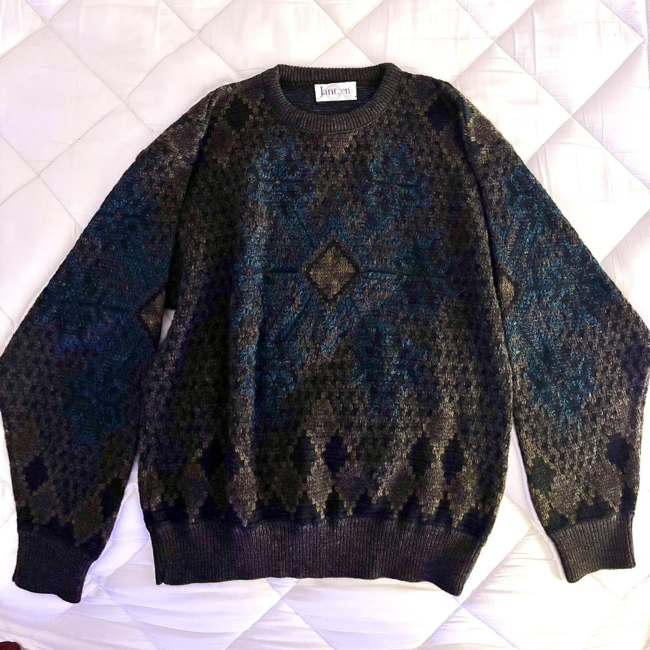 boxy vintage 90s jantzen sweater - Depop