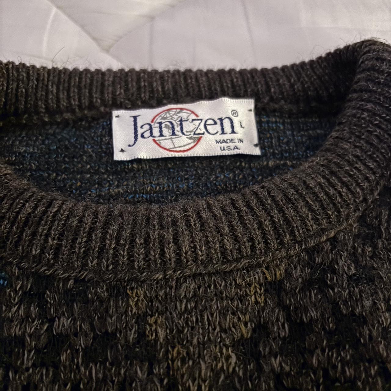 boxy vintage 90s jantzen sweater - Depop