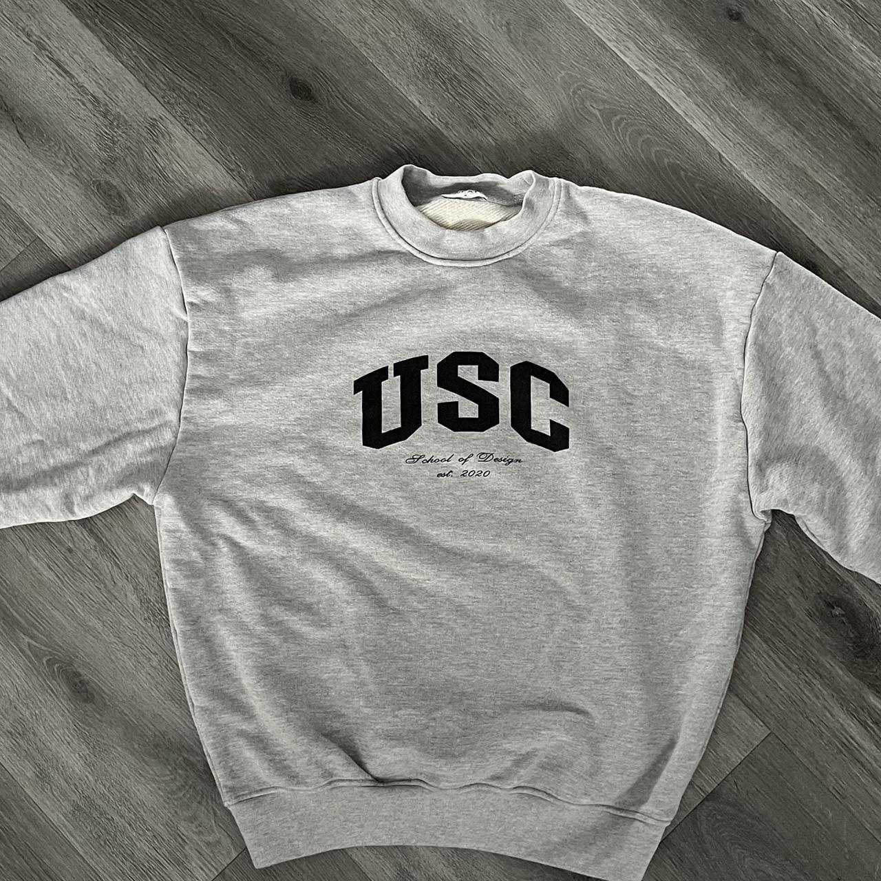 Sweatscollective Grey USC sweater high quality... - Depop