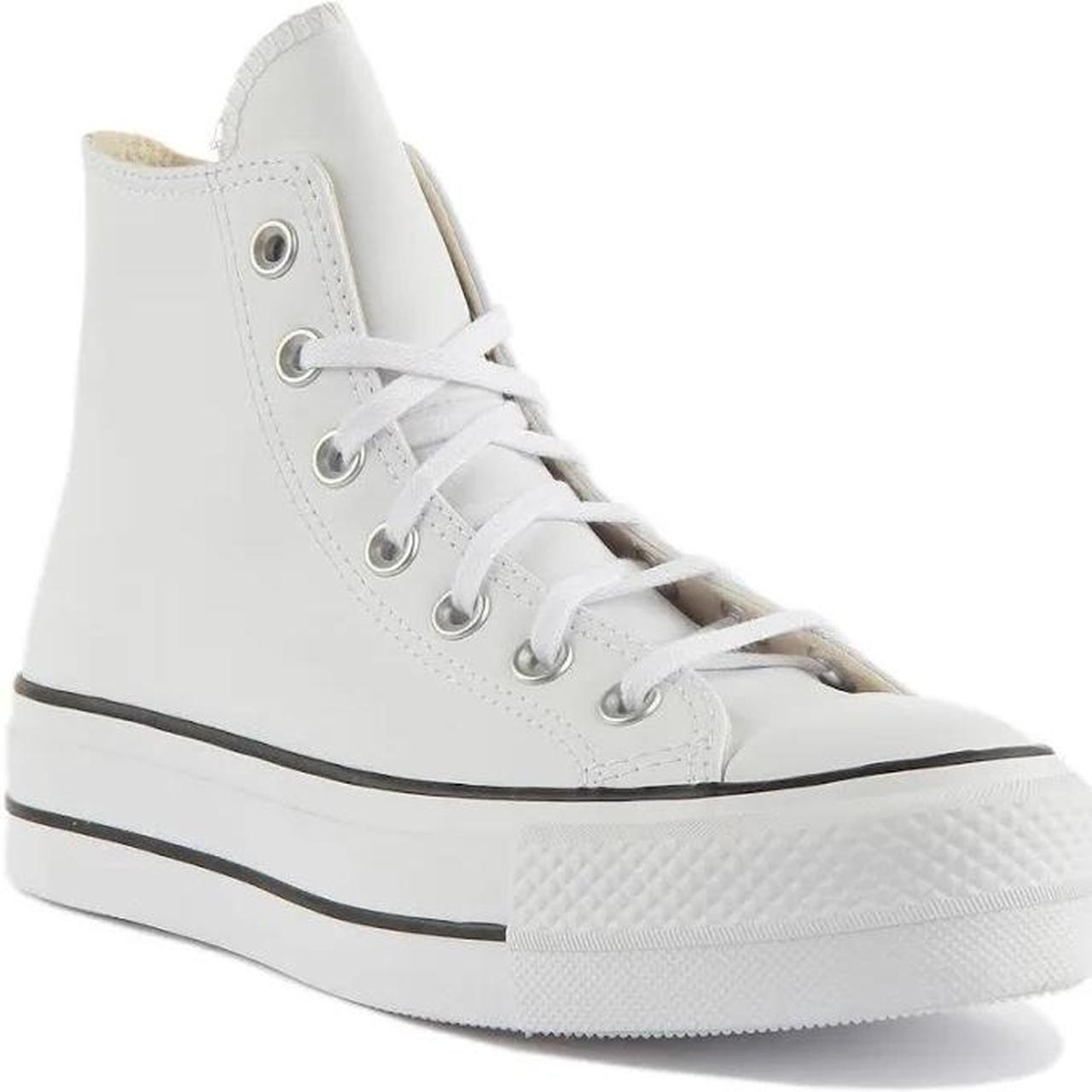 Converse Chuck Taylor All Star Platform white... - Depop