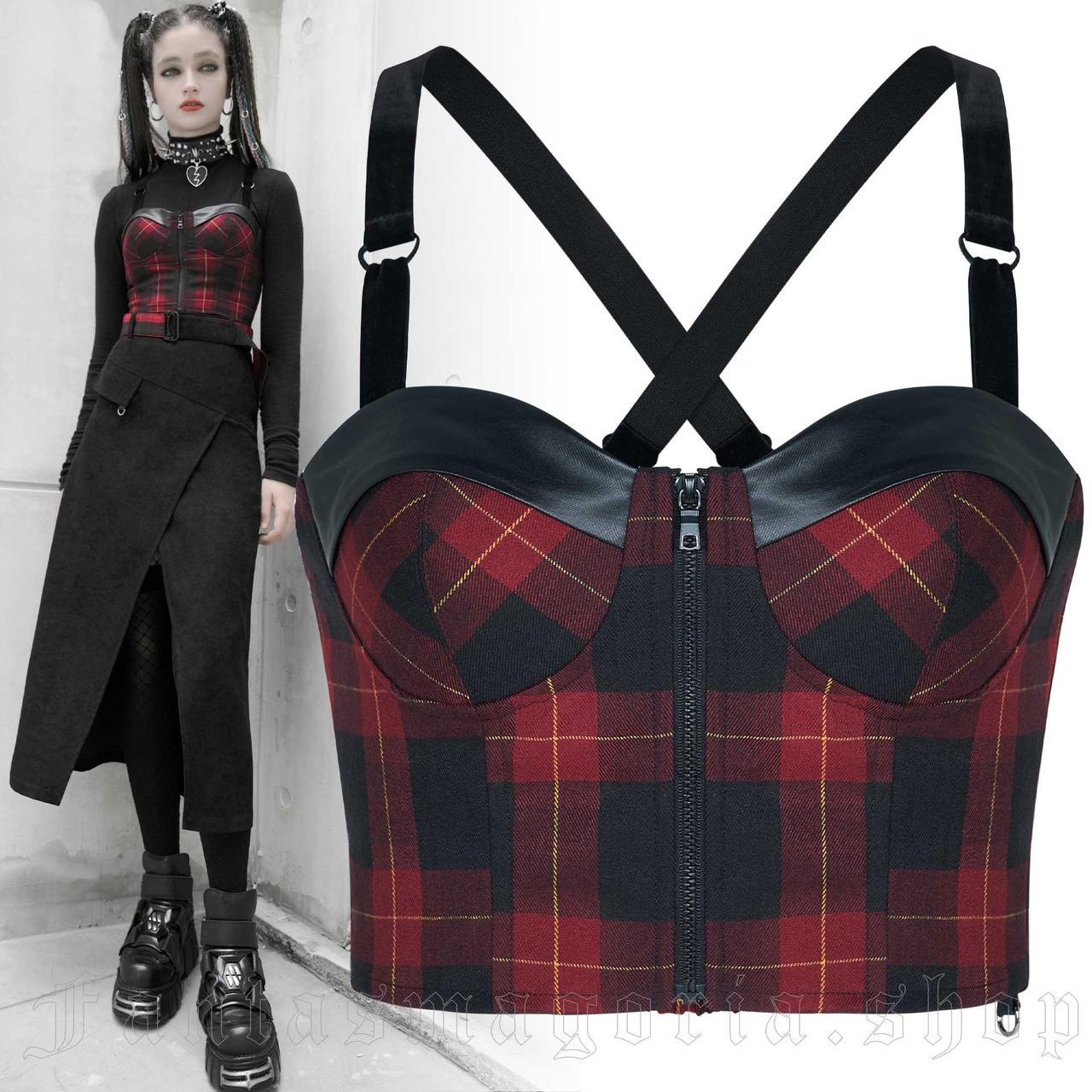 PUNK RAVE Tartan Rebel Crop Top This top enabled me... - Depop
