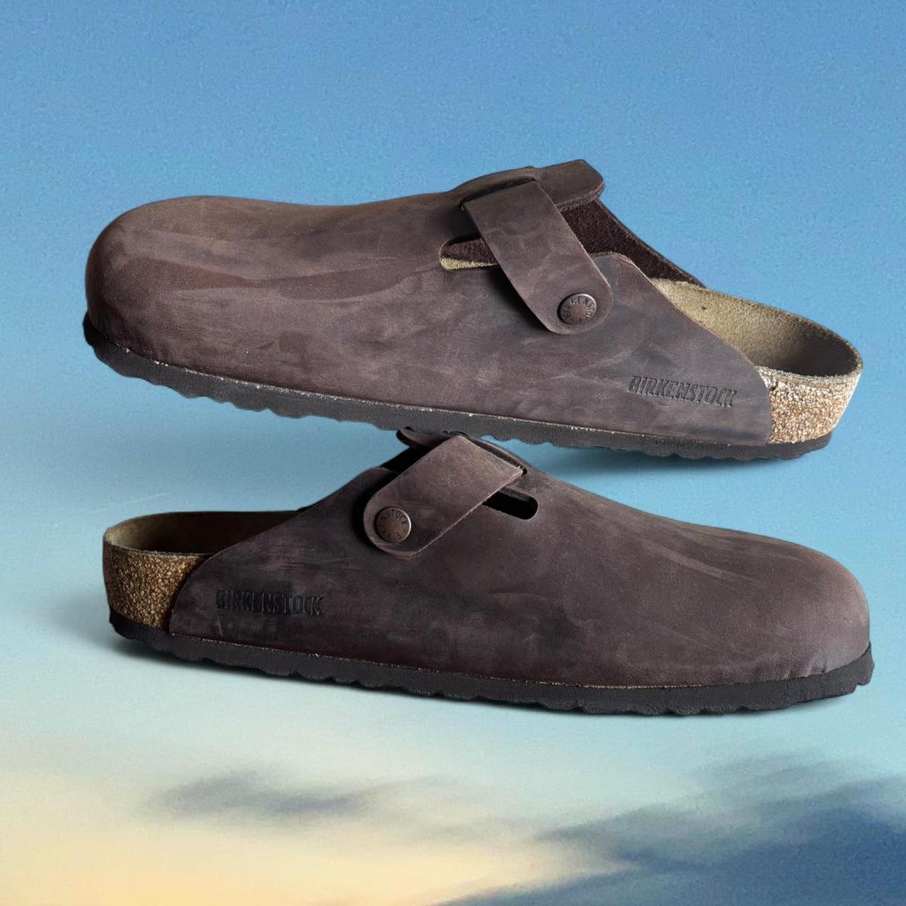 Brown Birkenstock Boston clogs in Habana size 43 /... | Depop