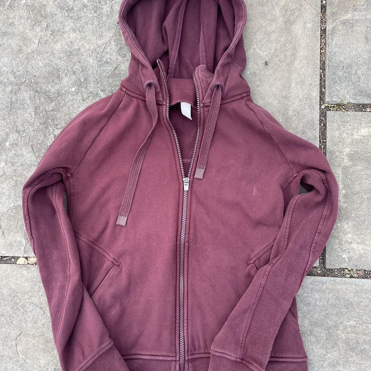 Athleta Men's Burgundy Hoodie | Depop
