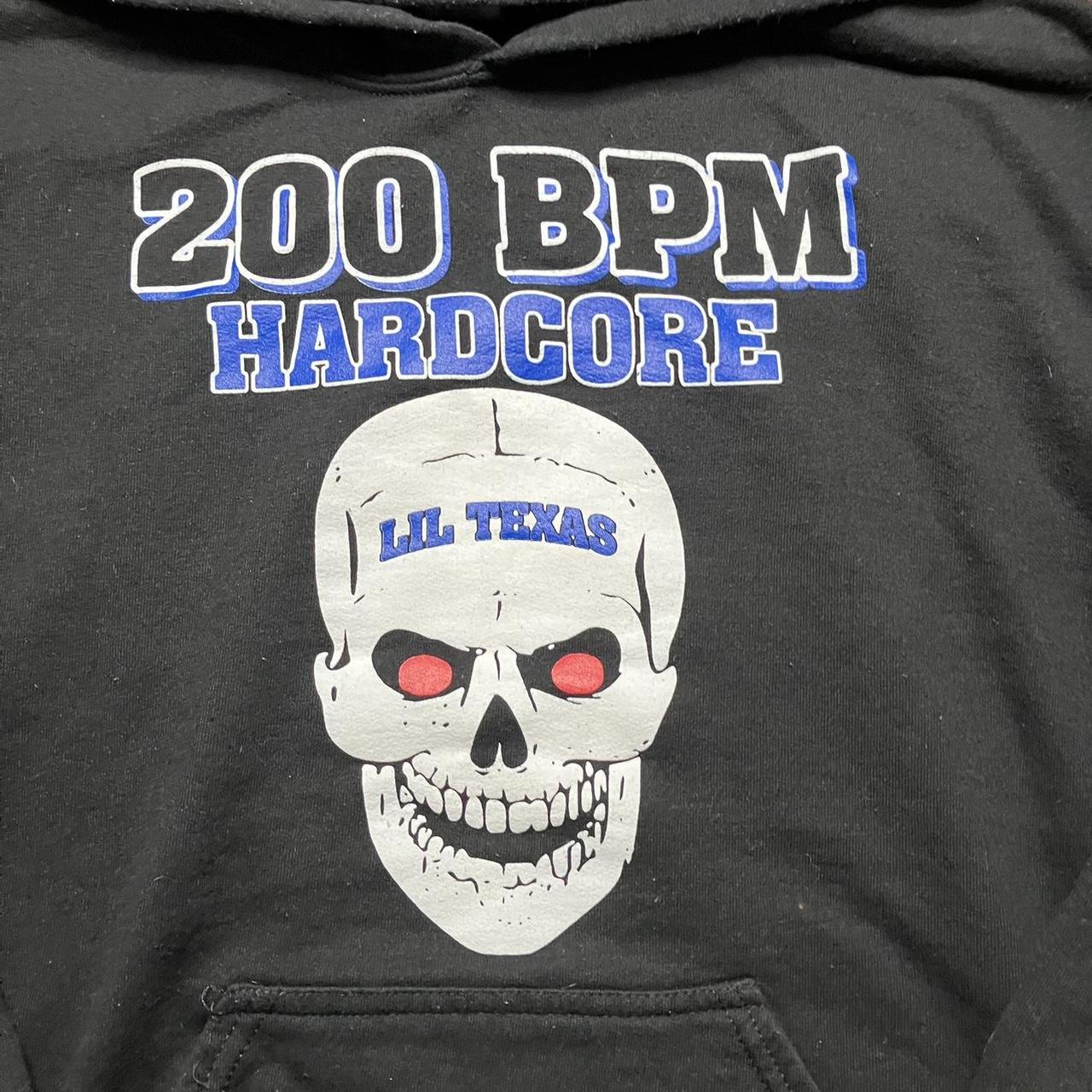 Lil Texas 200 BPM Hardcore Rave EDM Hoodie Black... - Depop