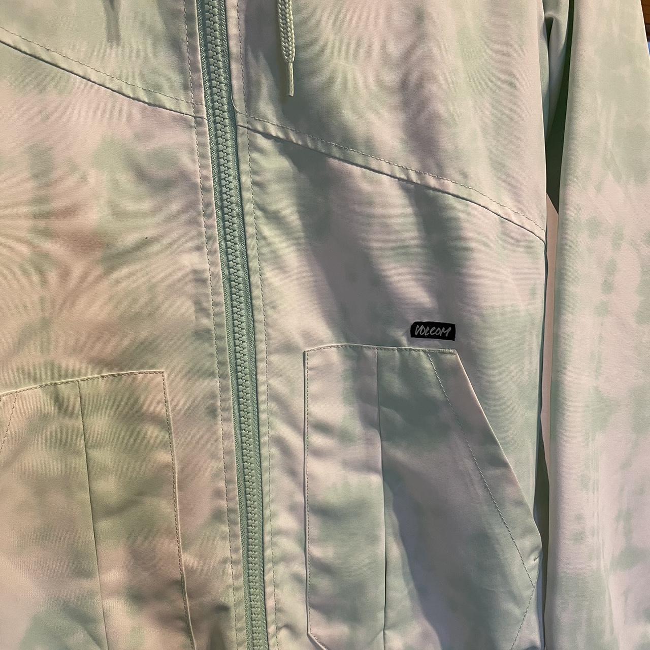 Volcom jacket green and white tie dye XS womens - Depop