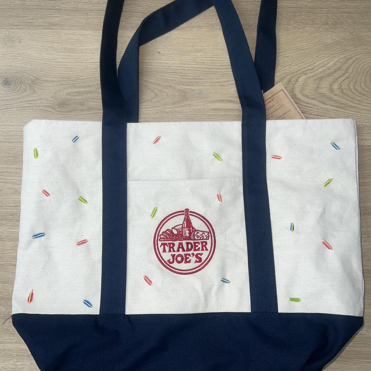Hand embroidered Trader Joe’s tote bag! Mini... - Depop