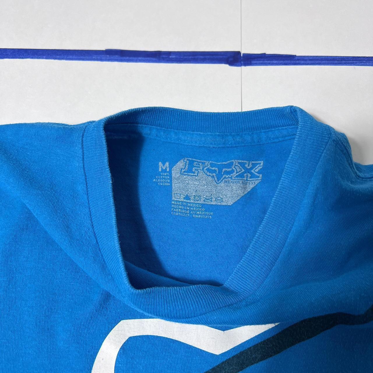 Blue fox racing shirt Blue and grey Fox Racing... - Depop