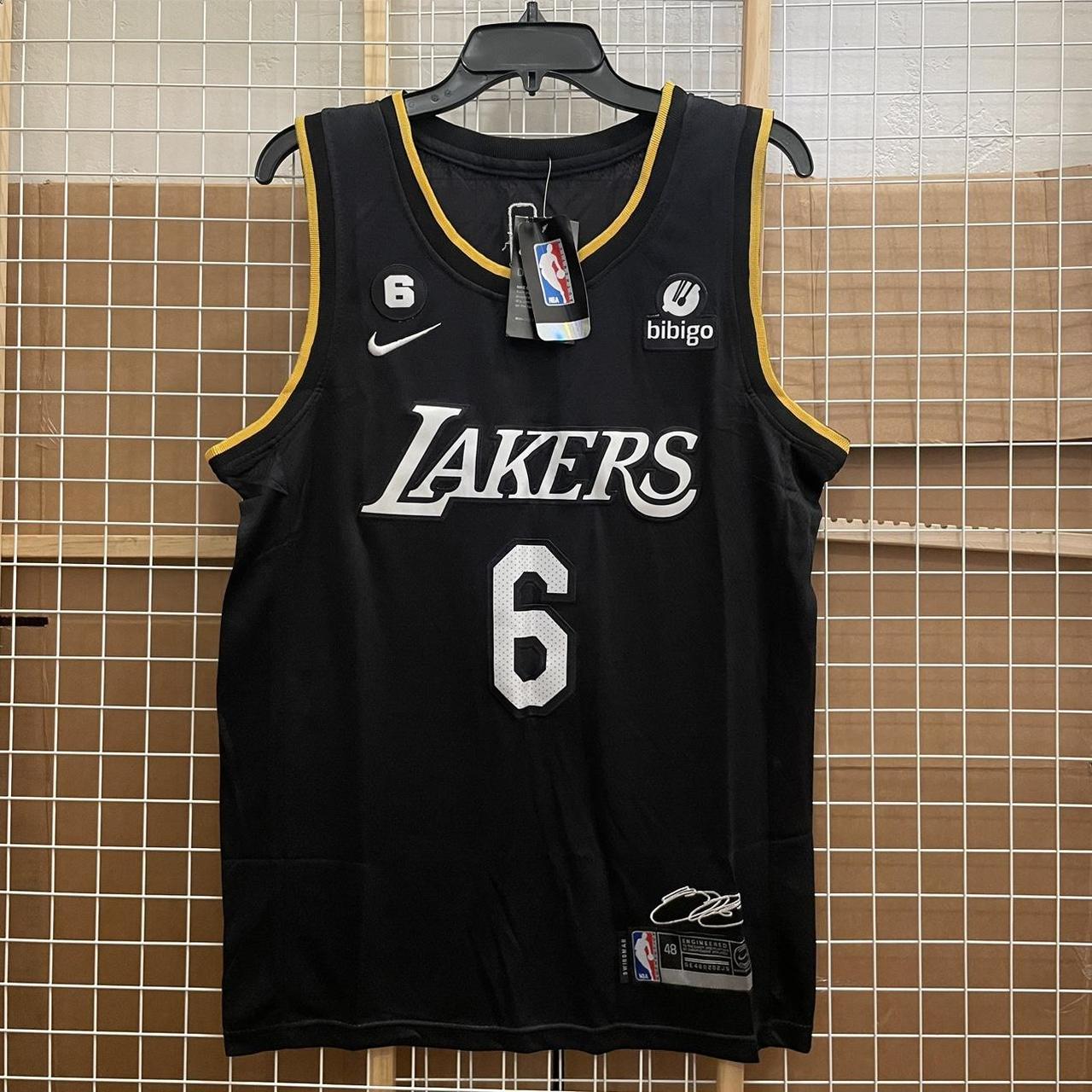 NBA Los Angeles Lakers LeBron James Black Jersey... - Depop