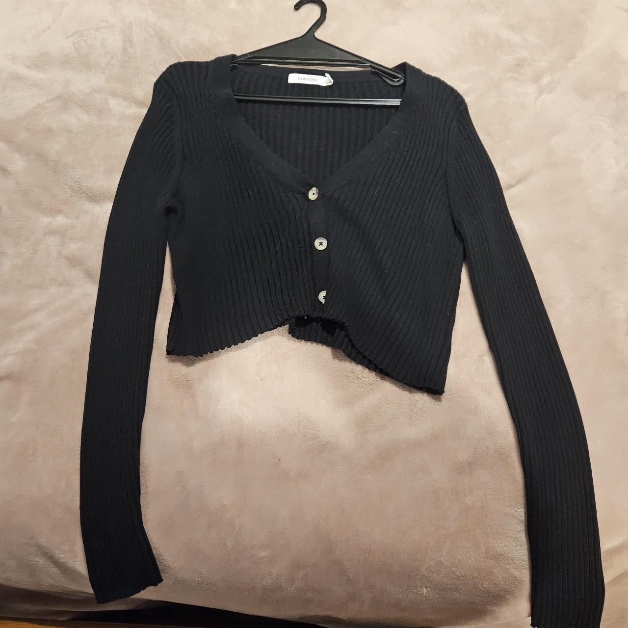 Cropped knit cardigan Glassons - Depop