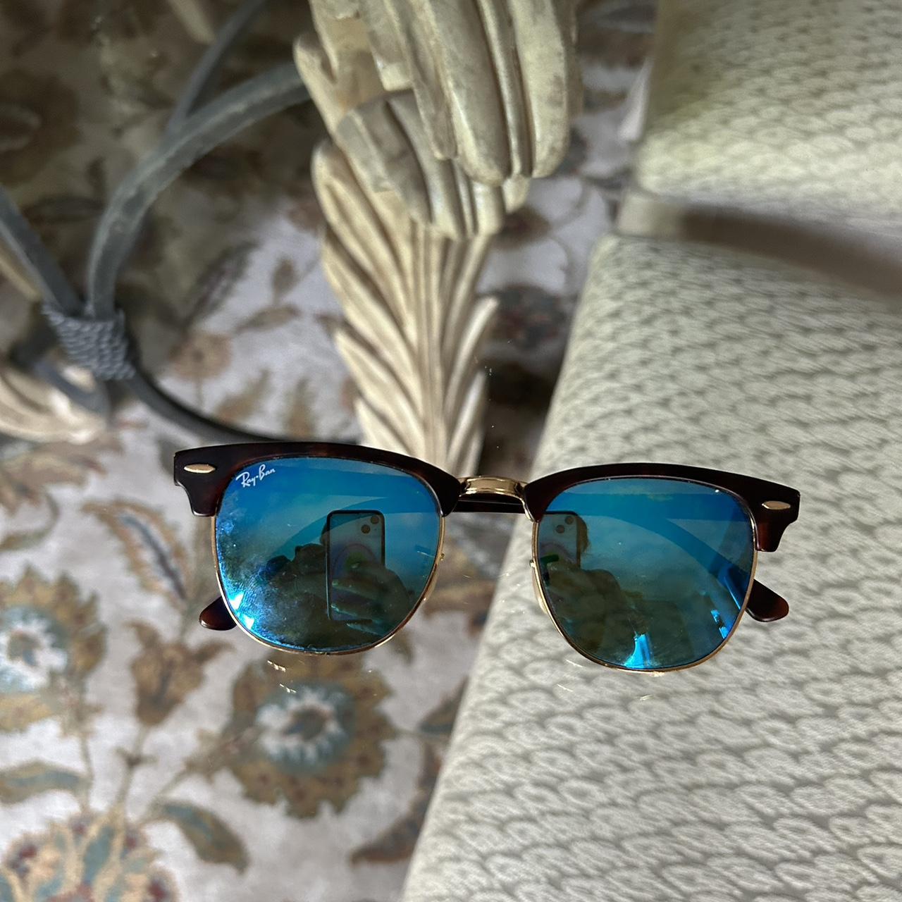 Authentic raybans some scratching on lens thats why... - Depop