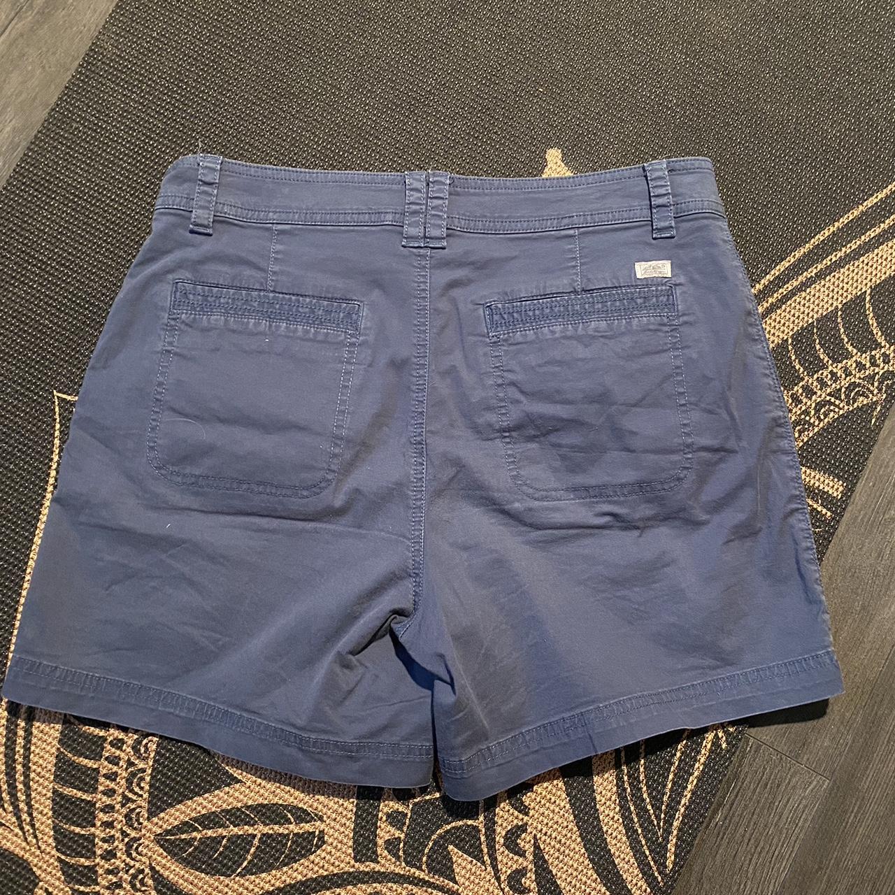 size 6 eddie bauer dark blue shorts super comfy... - Depop