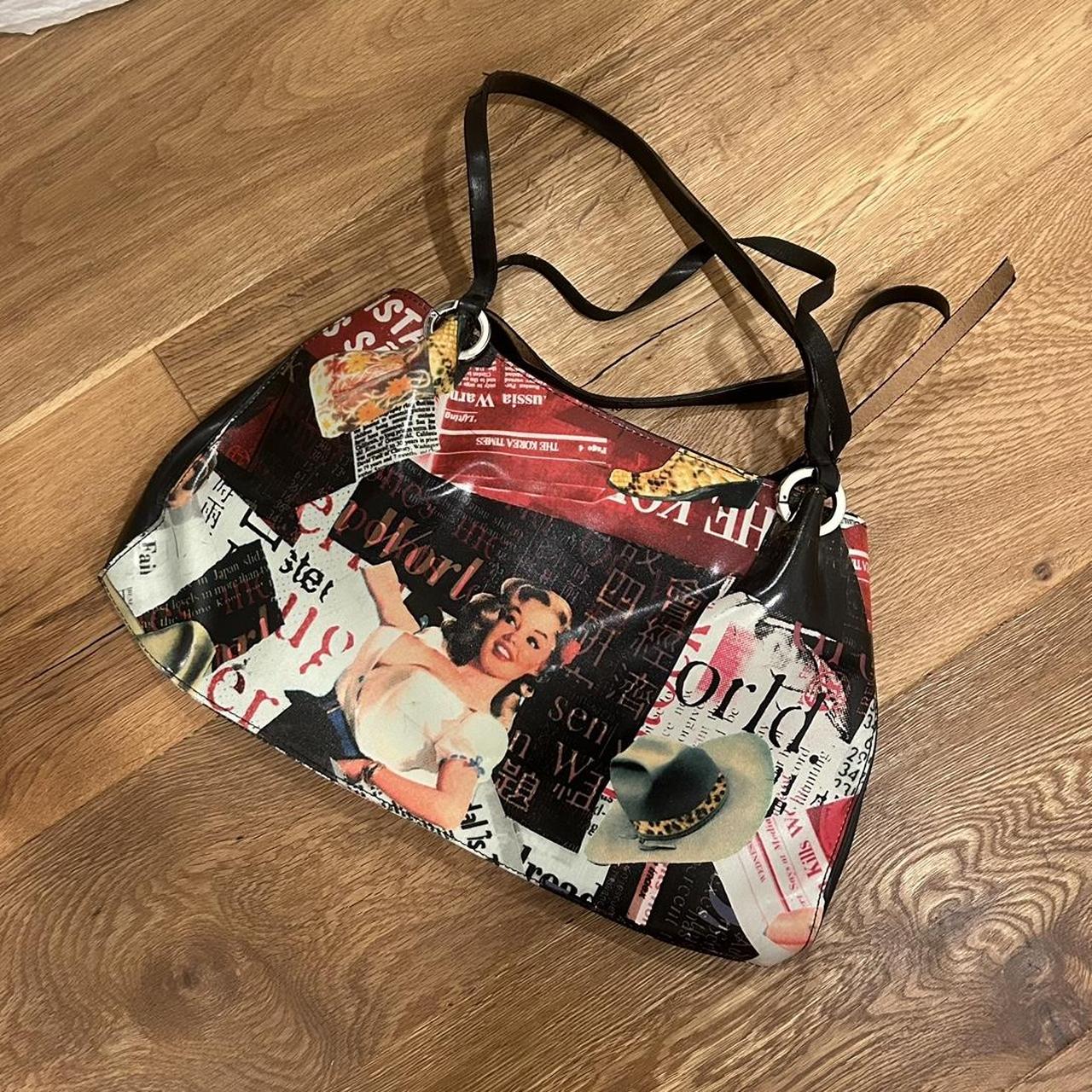 Vintage magazine print tote bag bought from flea a... - Depop