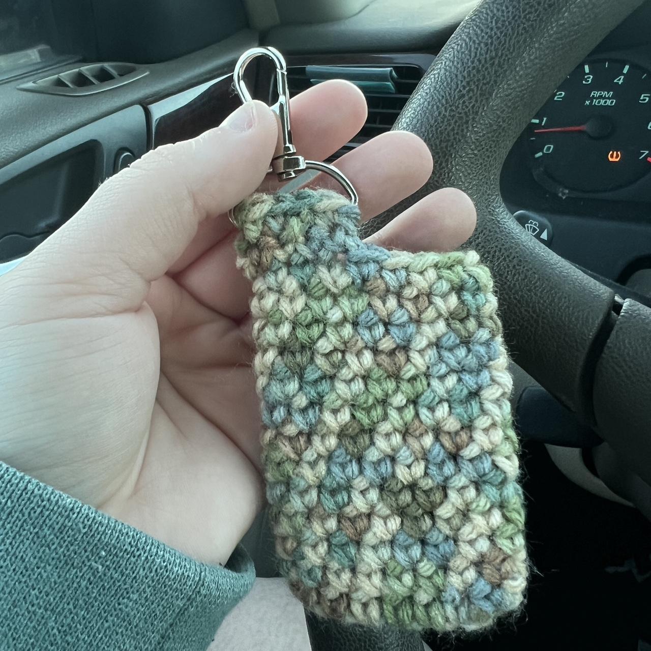 Camo Print Crochet Vape Keychain Holder - Made to... | Depop