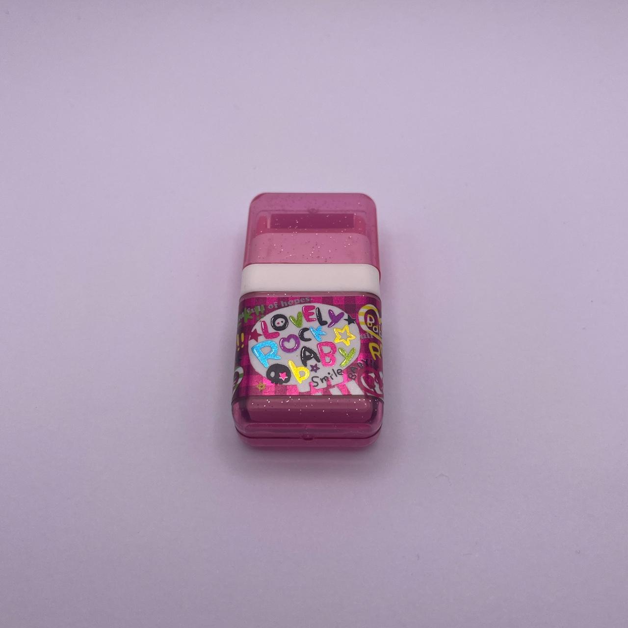 pink double ended eraser (scented) there is a faint... - Depop