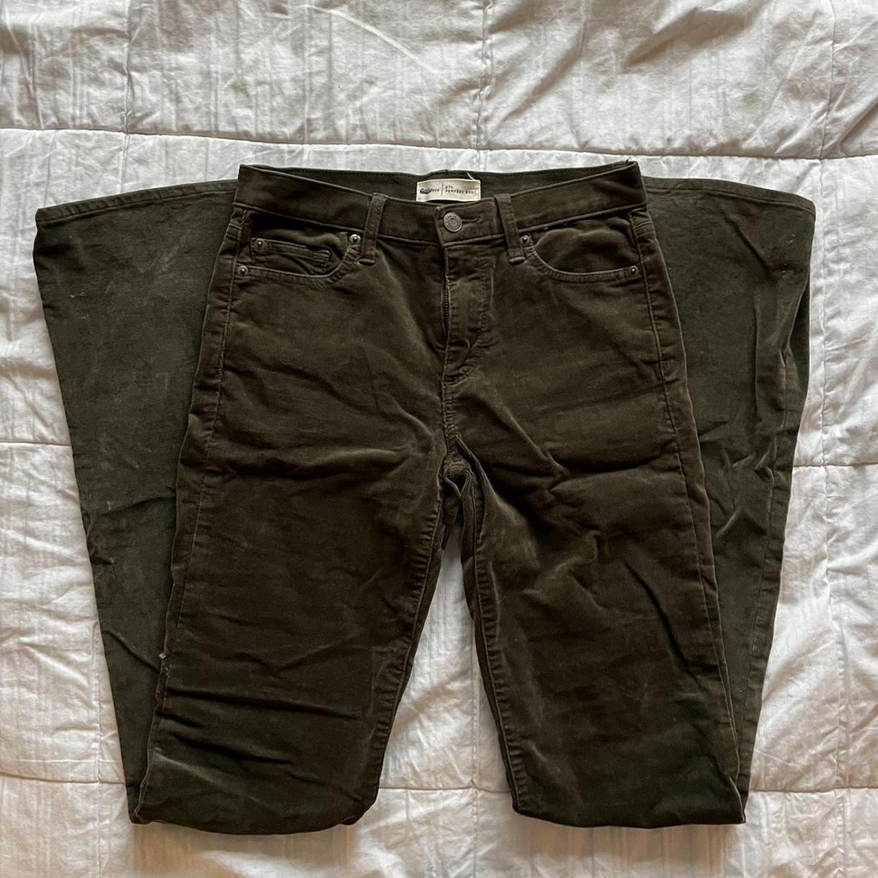 GAP dark green boot cut corduroy pants -28” waist... - Depop