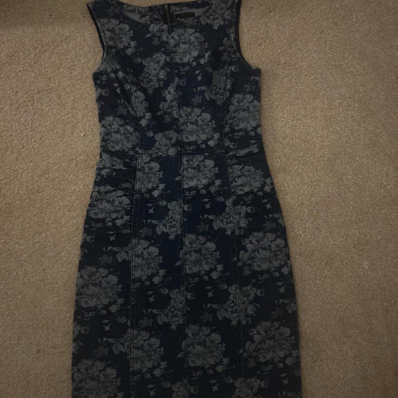 blue pinafore dress really good condition x - Depop