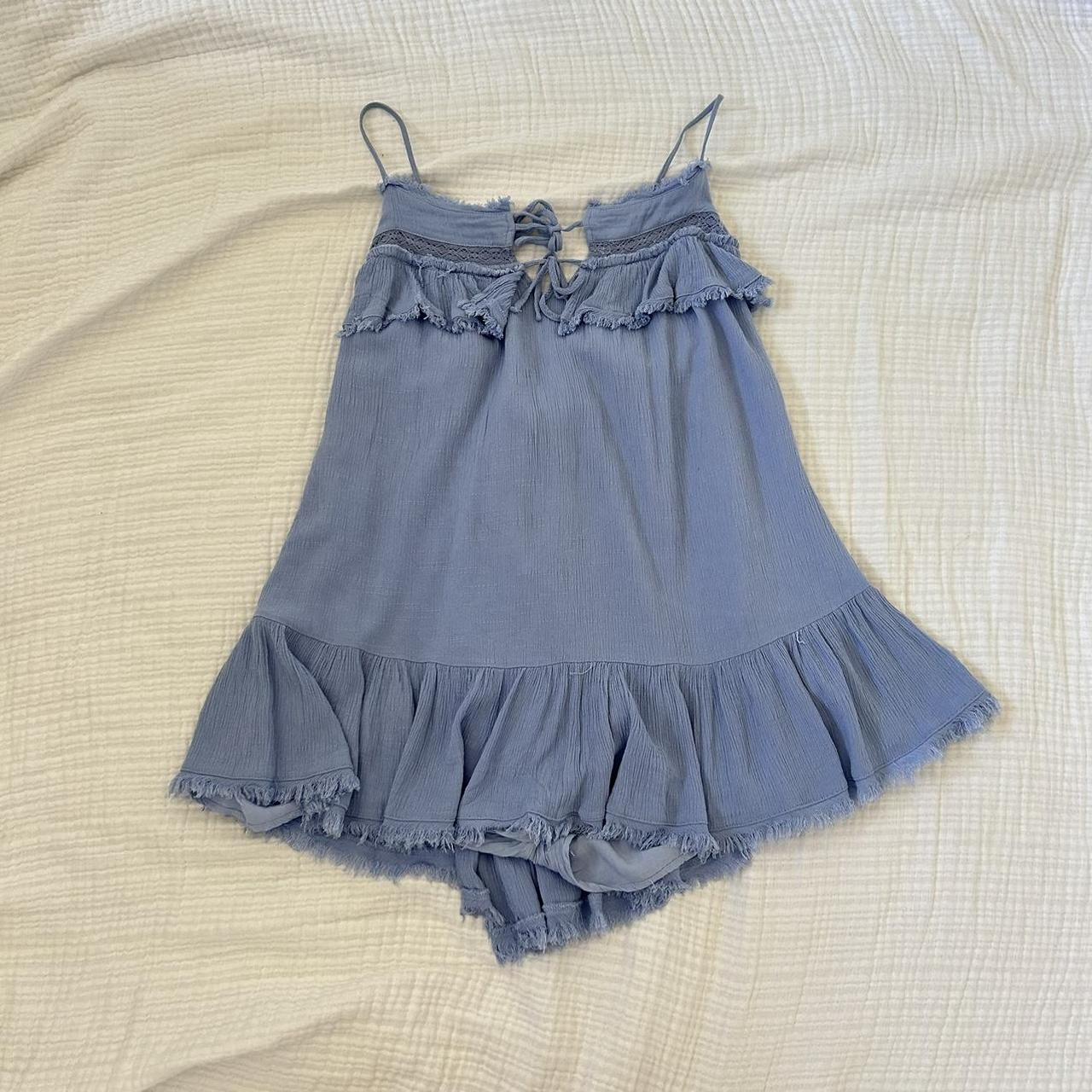 American Threads Women's Blue Dress | Depop