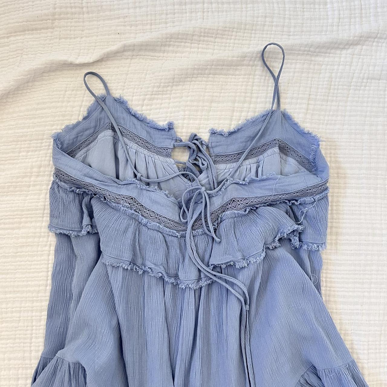 American Threads Women's Blue Dress | Depop