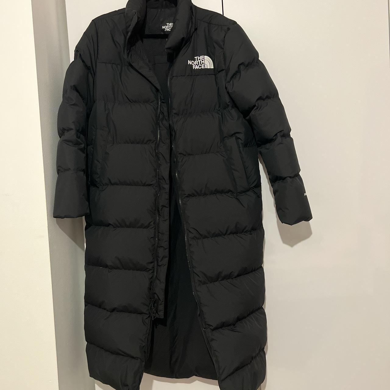 north face long triple c parka jacket originally... - Depop